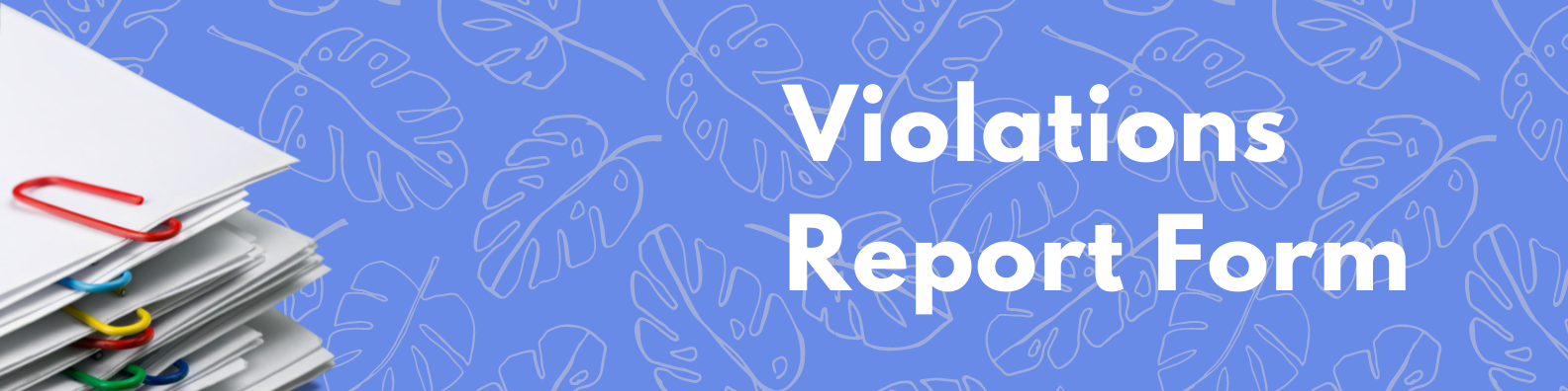 Violations Report Form - The Initiative For Equal Rights
